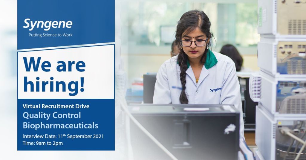 Syngene International Virtual Interview On 11th Sept 2021 - Pharma Page